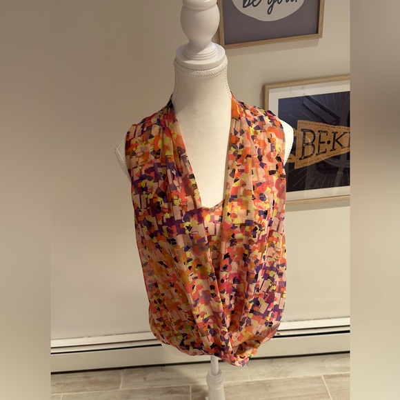 Trina Turk | Tops | Trina Turk Draped Floral Blouse | Poshmark